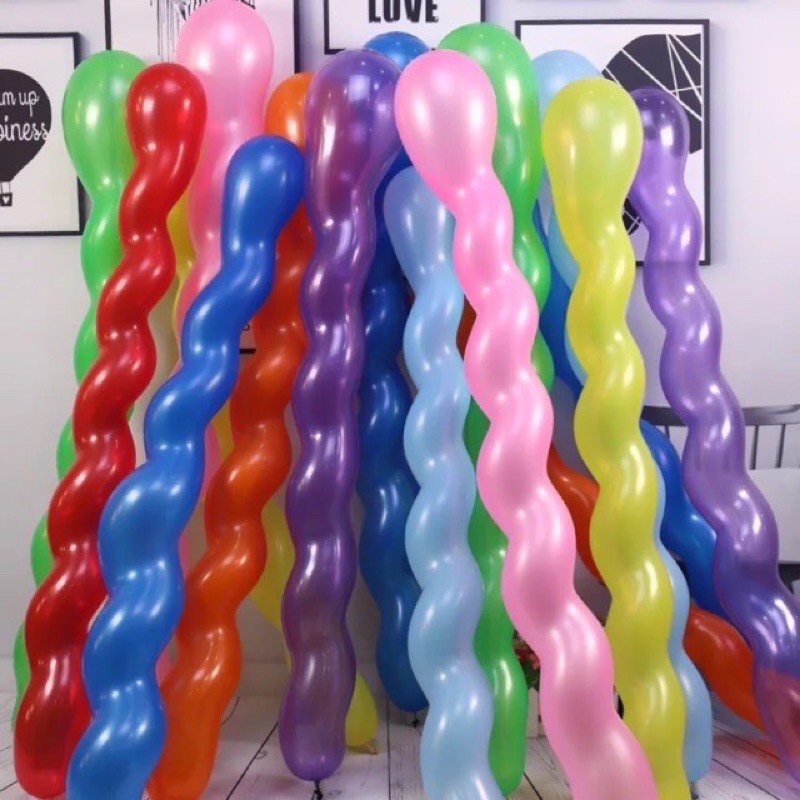 （25pcs）magic balloon Screw twist balloon party supplies long spiral ...