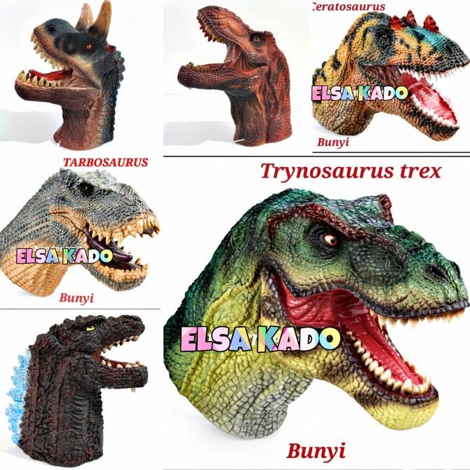Toy Dinosaur Sound Hand Puppet Head Gloves Godzilla | Shopee Philippines