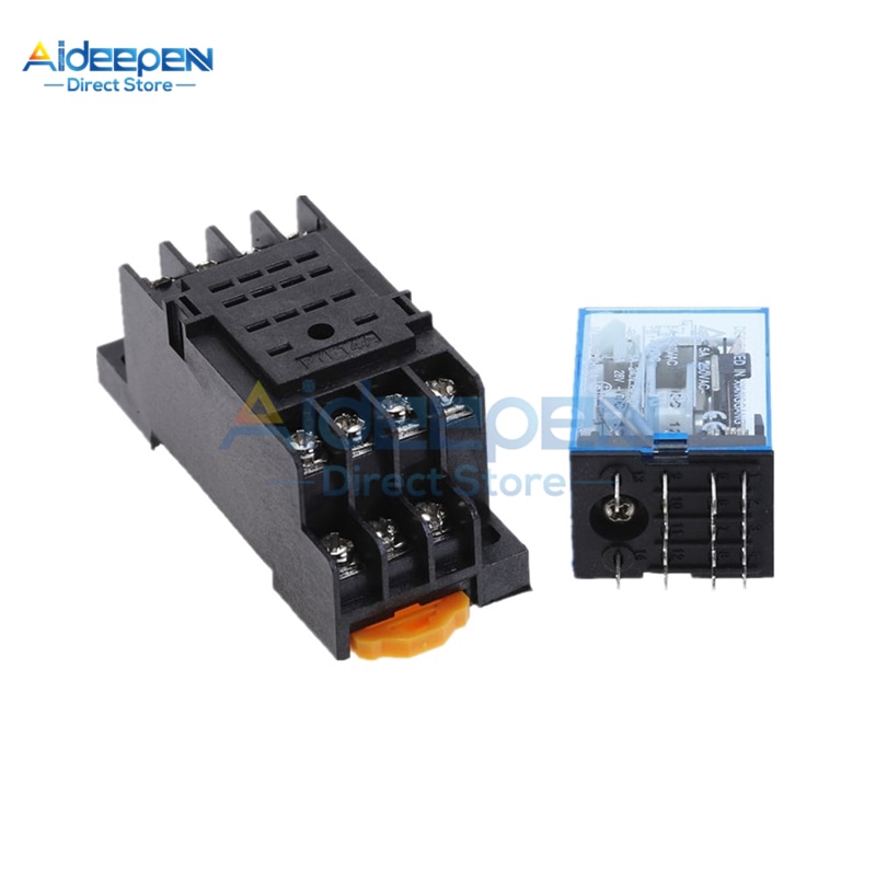 1Set Mini MY4NJ Relay DC 12V 24V AC 110V 220V 5A 14 Pins MY4NJ Relay ...