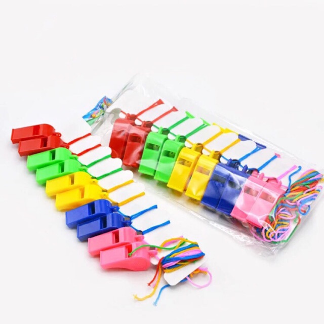 Colored plastic referee whistle ok whistle fan whistle 20pcs | Shopee ...