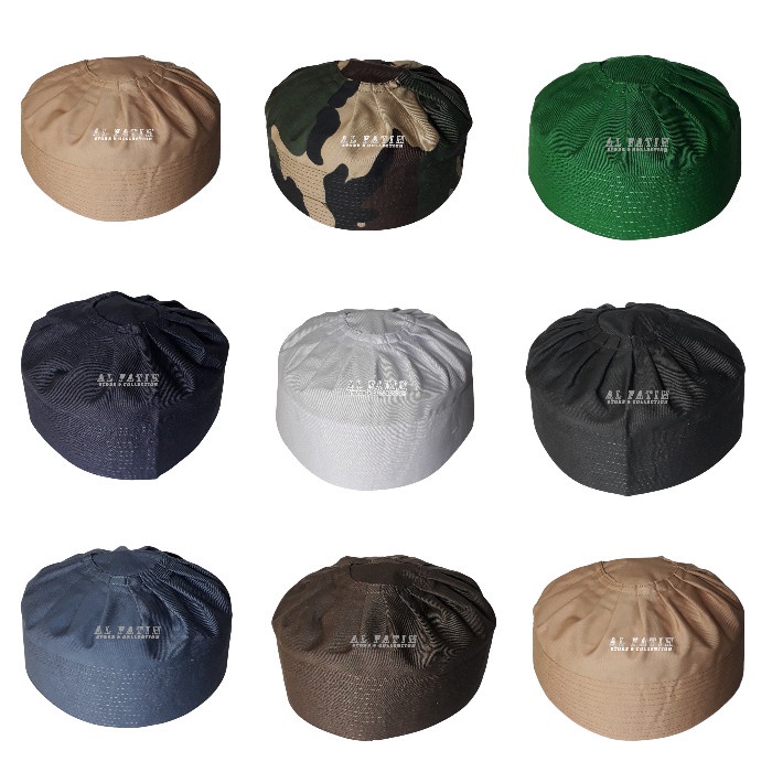 Peci Ijazi - Prayer Cap Habib Syech - Kopyah Songkok Haqqani - Haqh Loreng - Plain Haci - Adult ...
