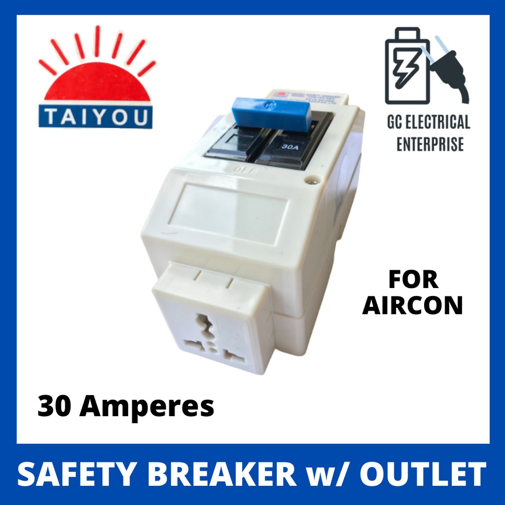 Safety Breaker with Universal Aircon Outlet 30A Circuit Breaker w ...