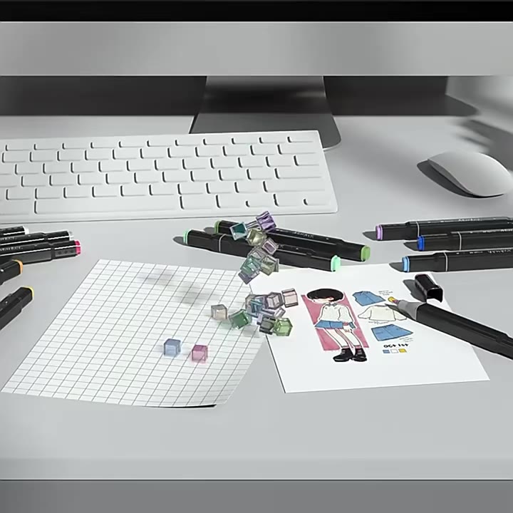 VK Various Sets High-quality Marker Double-headed Oily Markers Set ...