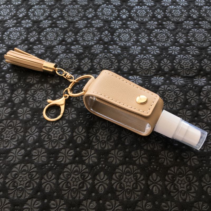 Alcohol Spray Bottle Keychain, 30ML Mini Spray Bottle Reusable Leather ...