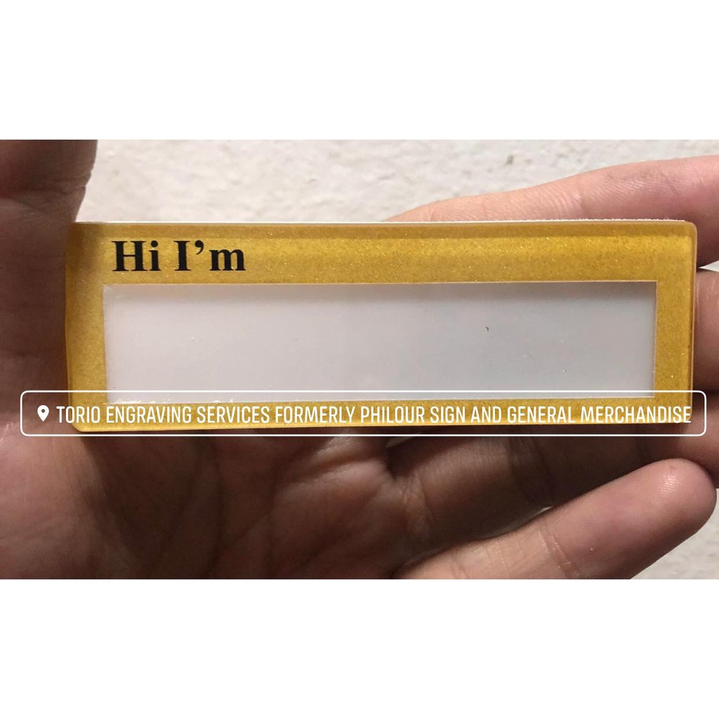 DIY NAMEPLATE BLANK NAMEPLATE INSERT NAMEPLATE WITH PIN | Shopee ...