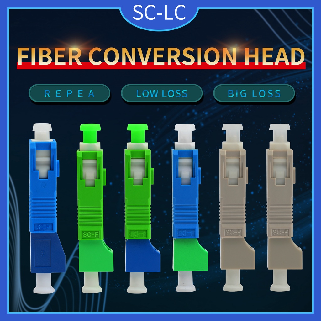 Single Mode Fiber Adapter LC/UPC(Female) to SC/UPC(Male) Hybrid Adapter MM/SM Converter Connecto ...