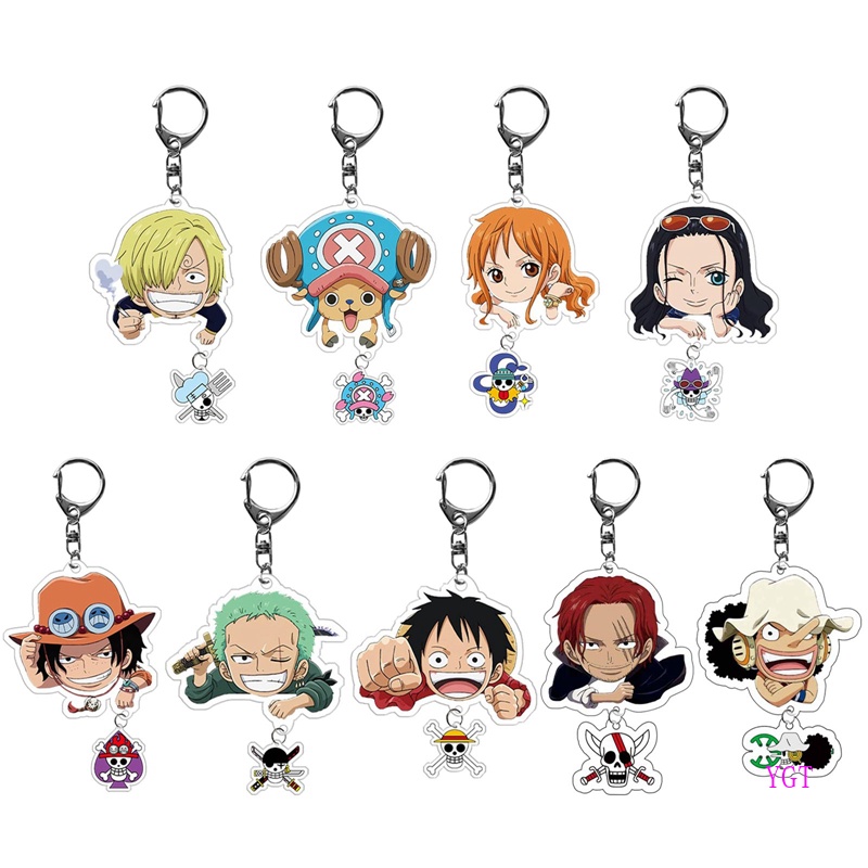 YGT New Classic Anime One Piece Collectie Keychain Cool Luffy Zoro ...