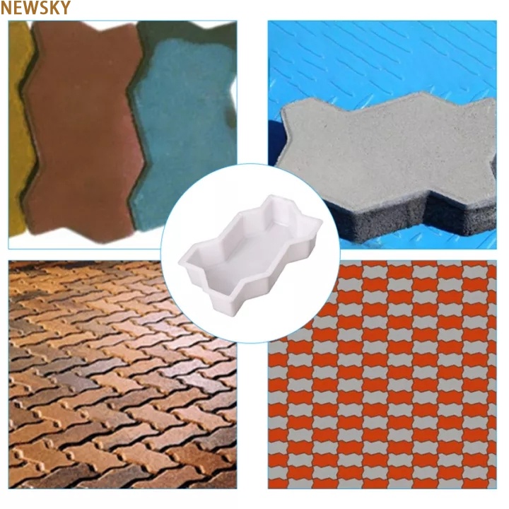 Ttlife Three-Layer Wavy Brick Pattern Plastic Mold Diy Garden Path ...