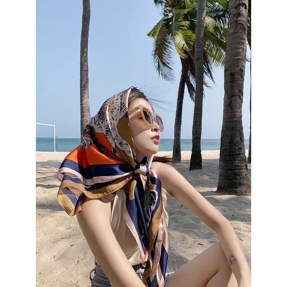 Parsimonious New Spring Female Scarf High Quality Shawl Twill Satin ...