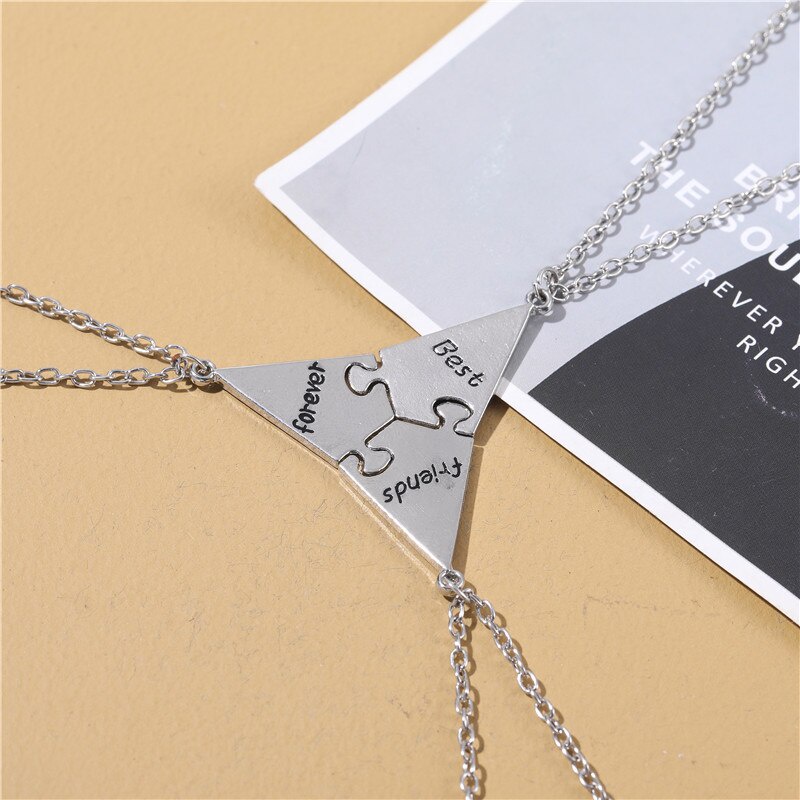 3 Pcs / Set Best Friends Forever Bff Chain Pendant Friend Jewelry Gift ...