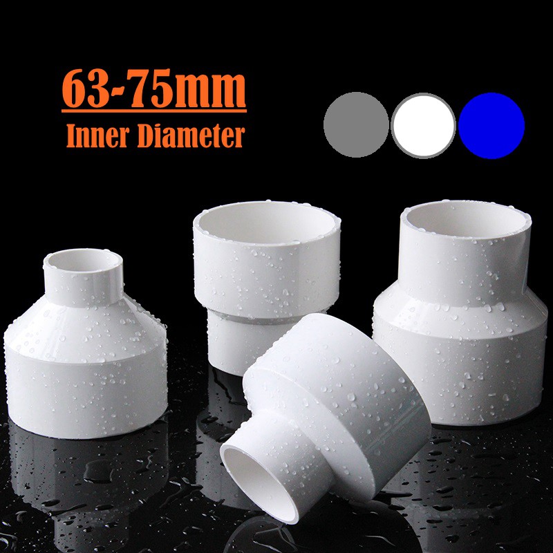 5pcs Reducing Coupling Pvc Straight Reducing Connectors 63mm To 75mm