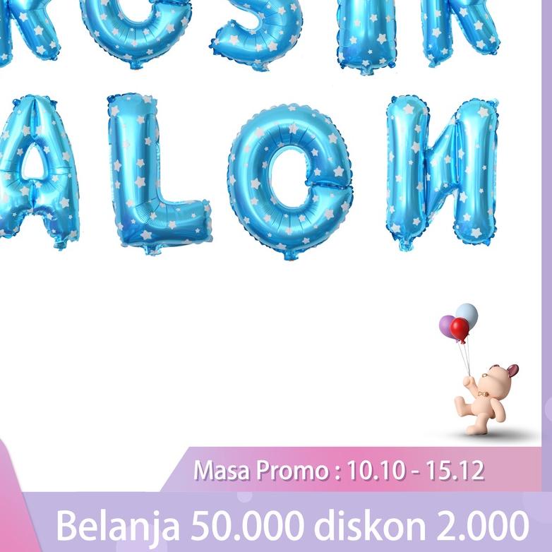 Blue Alphabet Letter Foil Balloons AZ Blue Number Foil Balloons 0-9 (1 ...