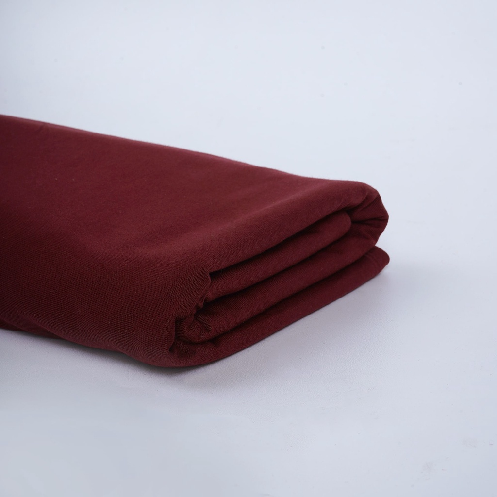 Combed BCI Moslem 24S BURGUNDY+RIB (ANTI-Feather T-Shirt Fabric ...