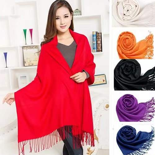 【MISS YOU】Fashionable Plain Tassle Scarf Unisex Good and High Quality ...