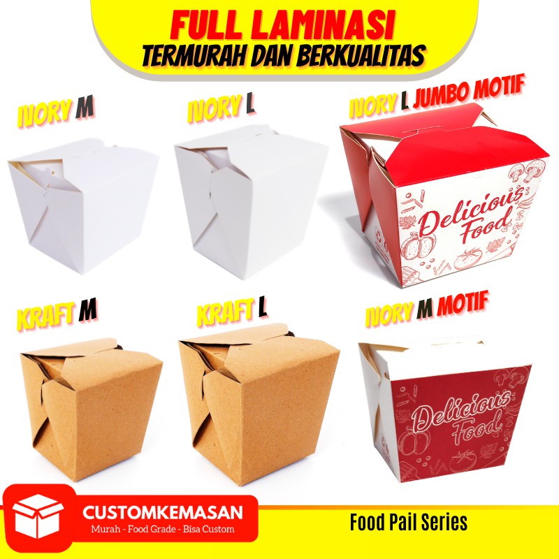 Rice Box Packaging / Food Pail / Lunch Box Paper / Rice Box Paper ...