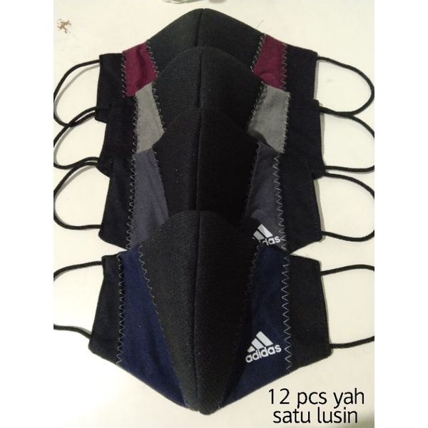 Bomber Cloth Mask new edition 4D premium logo Contents 12pcs | Shopee ...