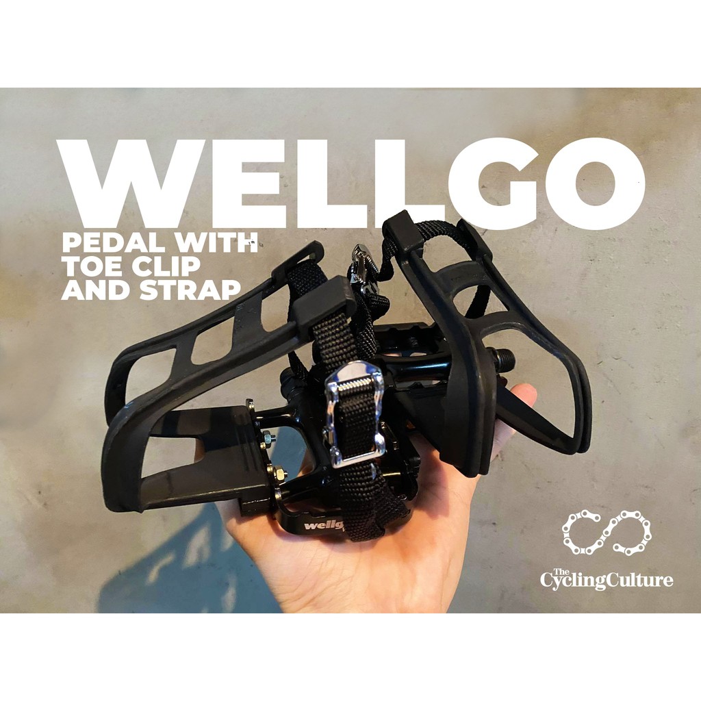 Wellgo Pedal with Toe Clip and Strap | Shopee Philippines