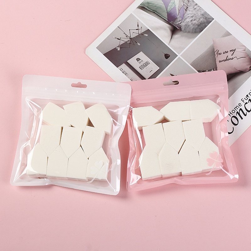 HanYi 10 Pack Hydrophilic Non-Latex House Puff Pentagonal Puff Makeup ...
