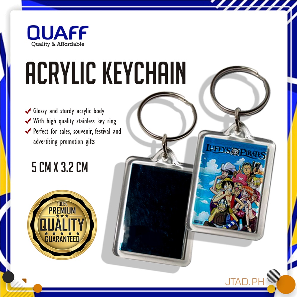 (100 pcs) QUAFF Acrylic Keychain / Photo Insert / Keychain Souvenir ...