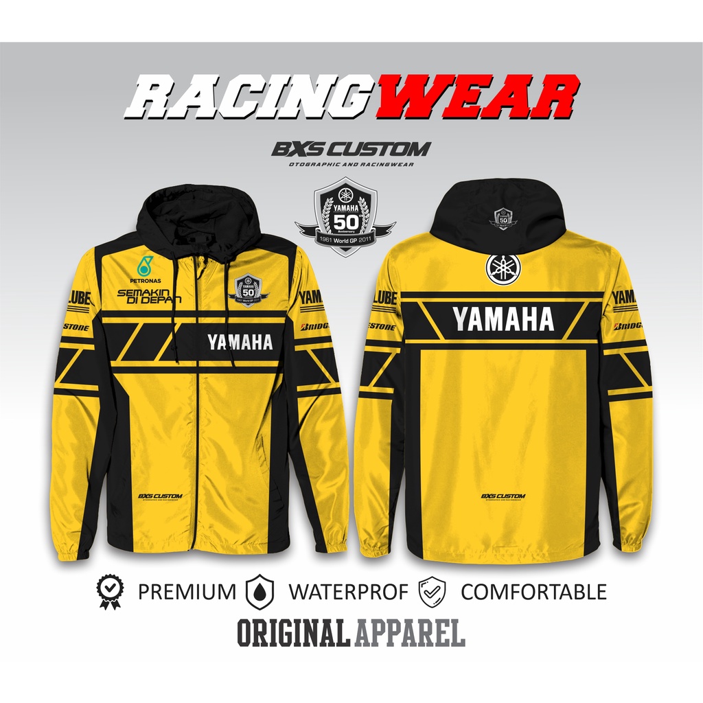 Yamaha 50TH ANNIVERSARY Jacket | Motogp YAMAHA WATERPROOF LIVERY Jacket ...