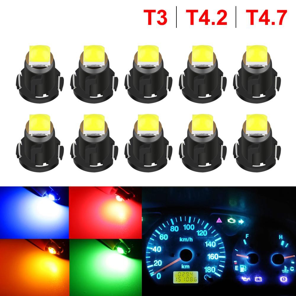 T3 LED 3030 SMD Led Bulb T4.2 T4.7 Indicator Light Bulb Car Dashboard ...