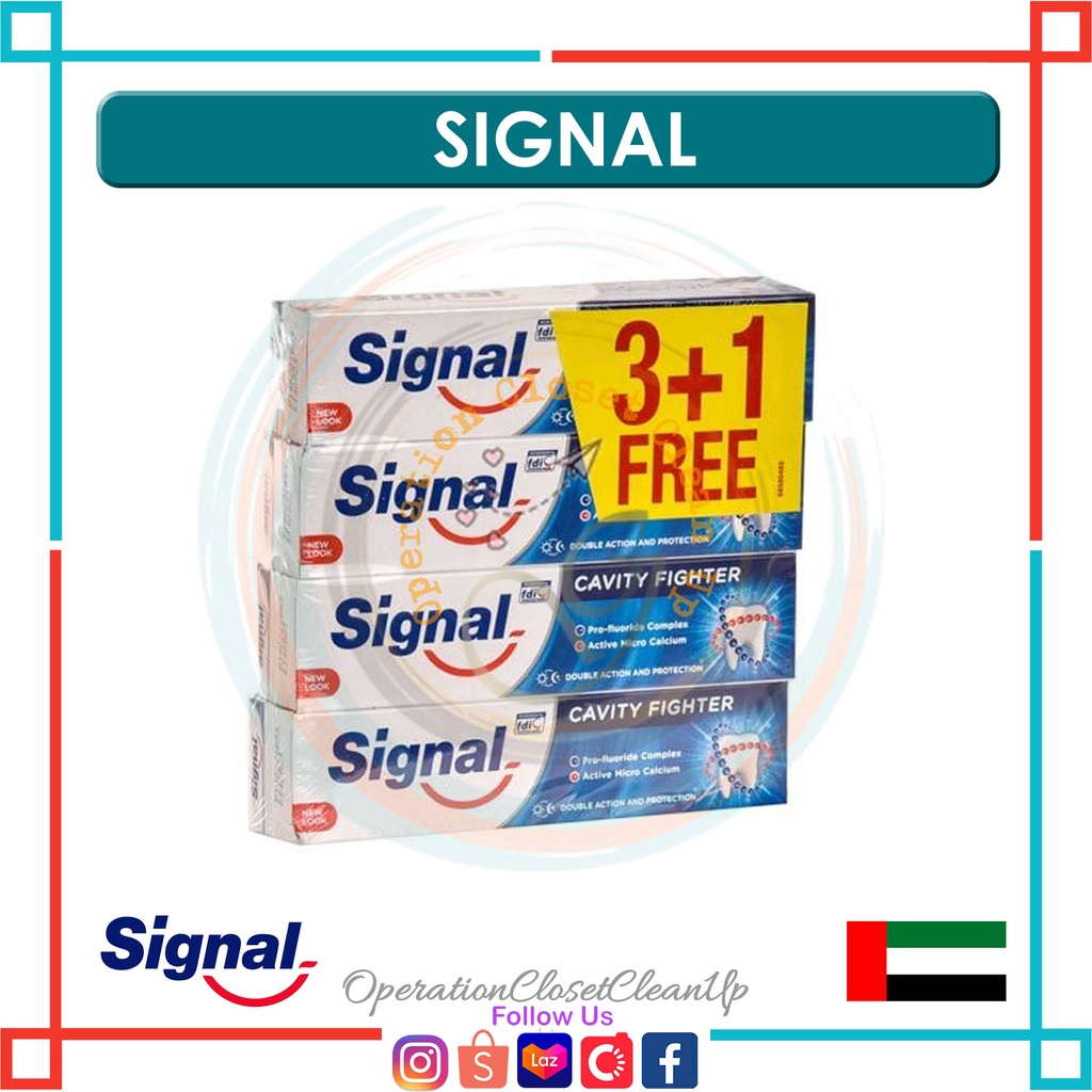 🇦🇪 Signal Cavity Fighter Toothpaste, 3+1 - 100mL | Shopee Philippines