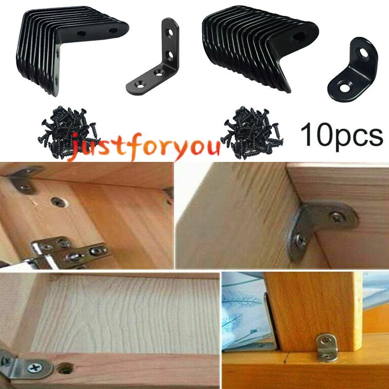 10pcs Right Angle Bracket Corner Brace Stainless Steel L Shape