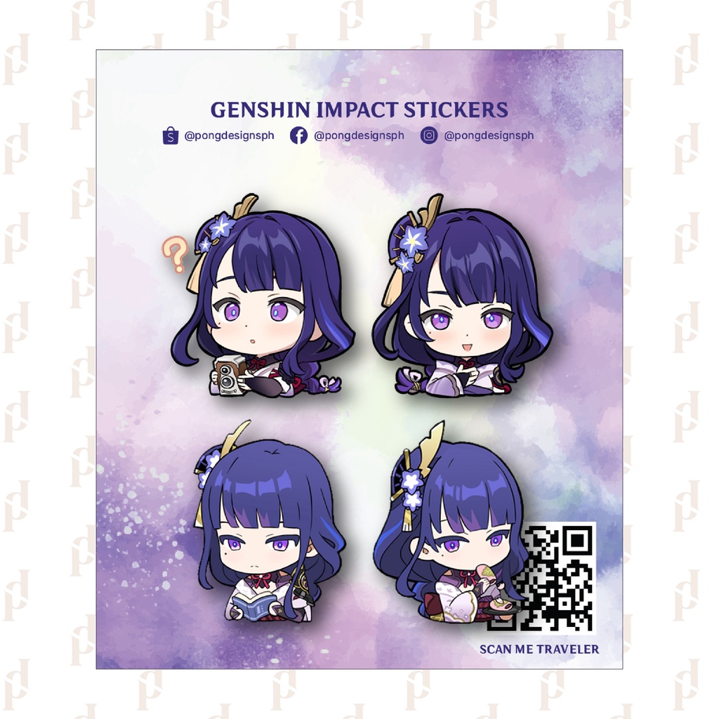 Genshin Impact Sticker - Inazuma Character Edition - Broken Glass ...