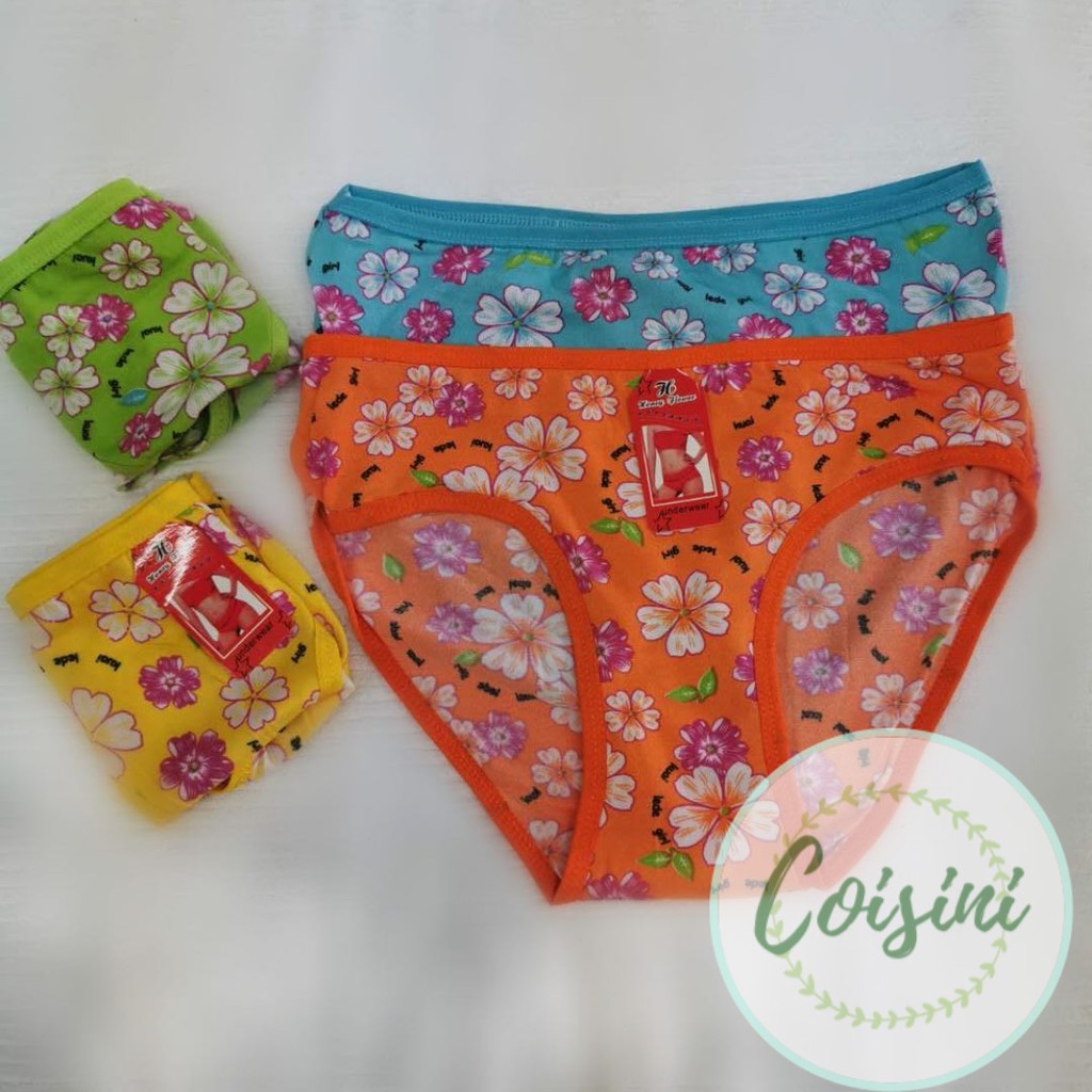 Coisini Kids Girls Panty Cotton Underwear fit for 10-12 yrs old | Shopee Philippines