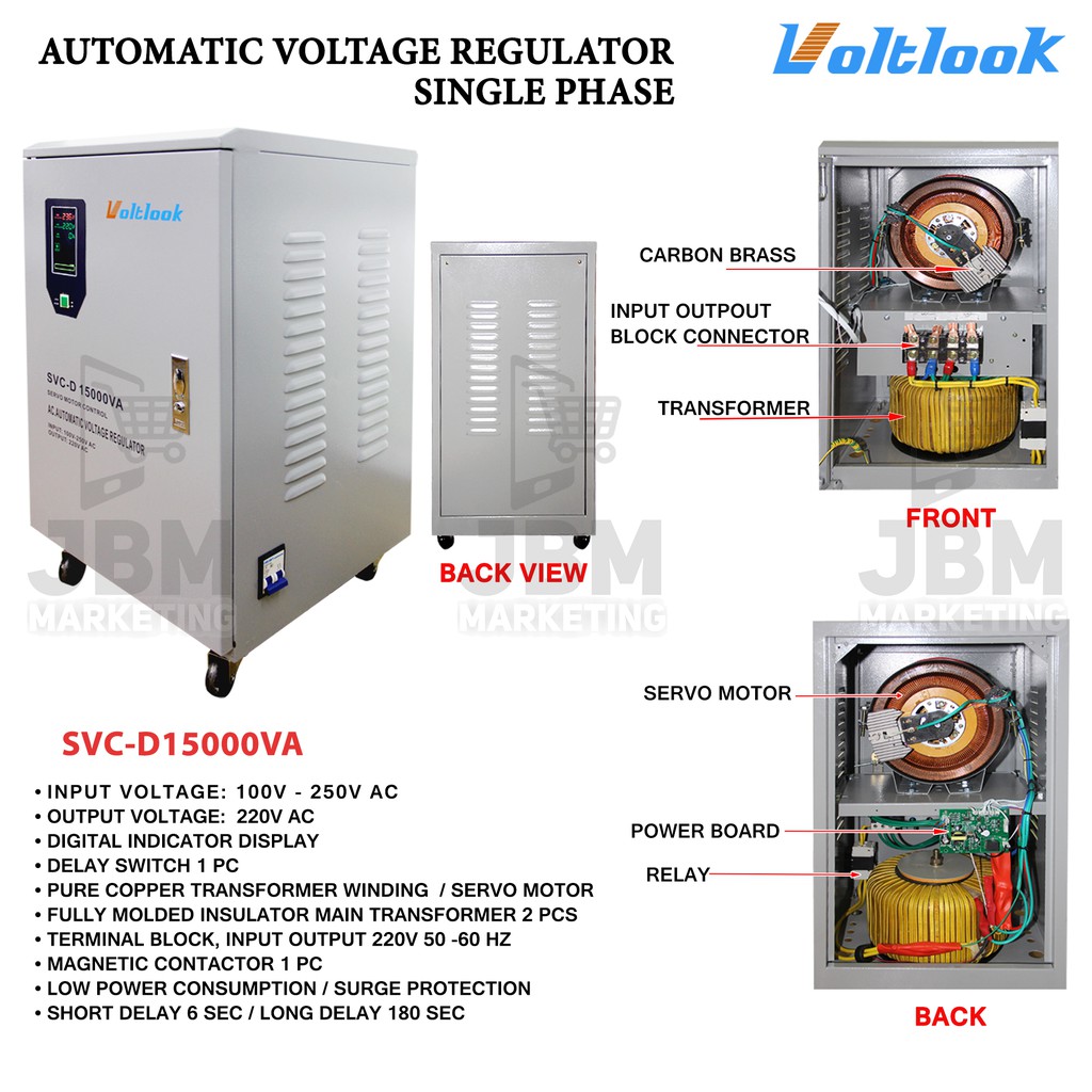 Voltlook AVR Automatic Voltage Regulator Digital Display Single Phase ...
