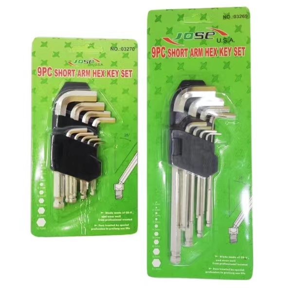 JOSE 9PC Short Arm Allen Wrench Hex Key Wrench Set | Shopee Philippines