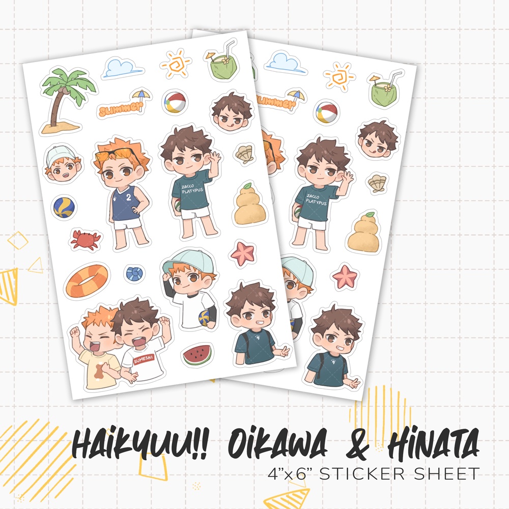 Haikyuu!! Haikyu Oikawa & Hinata Sticker Sheet | Shopee Philippines