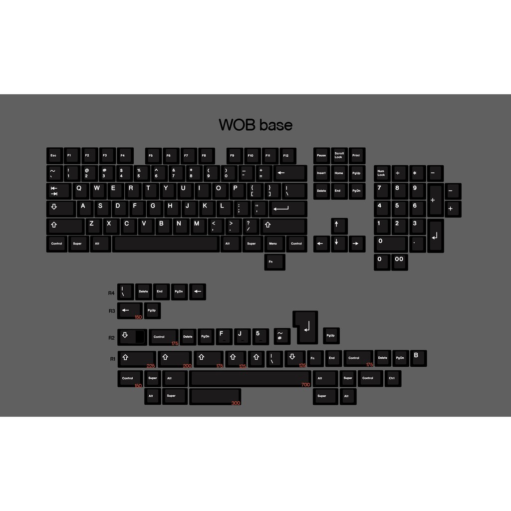 GeekArk BOW WOB PBT Plain White Keycaps Sublimation Keycap Cherry ...