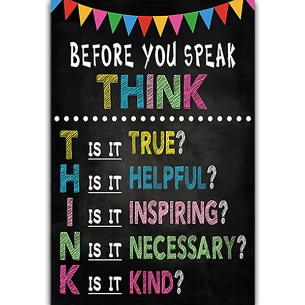 Classroom Rules Wall Poster Kid Growth Mindset Sticker Waterproof ...