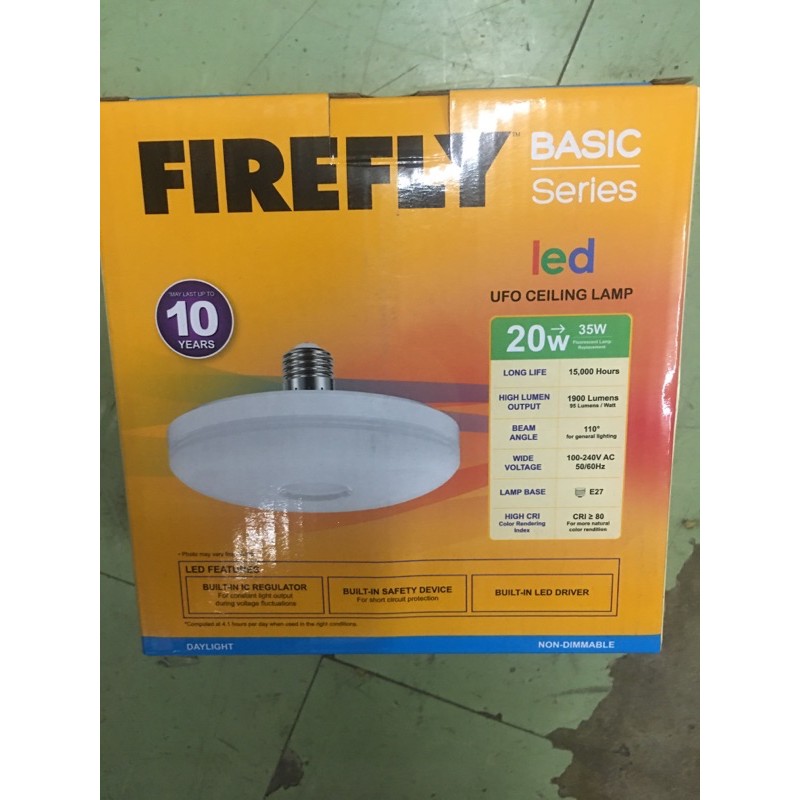 firefly led UFO ceiling lamp /led frisbee lamp, E27 base, daylight :20w ...