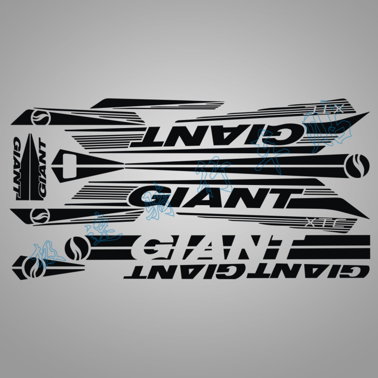 Reflective Sticker Decal Giant XTC FR for Bicycle Frame Mountain MTB ...