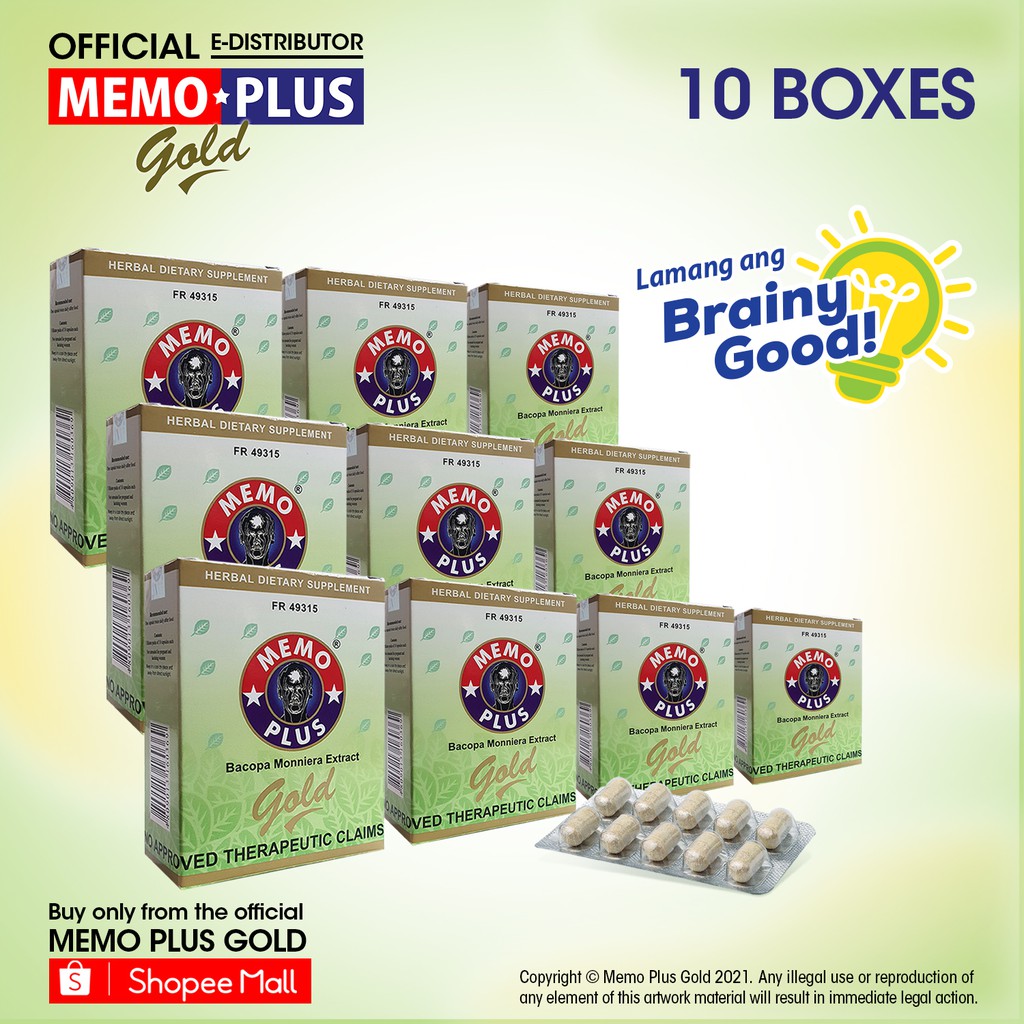 10 Boxes of Memo Plus Gold 30s | Shopee Philippines