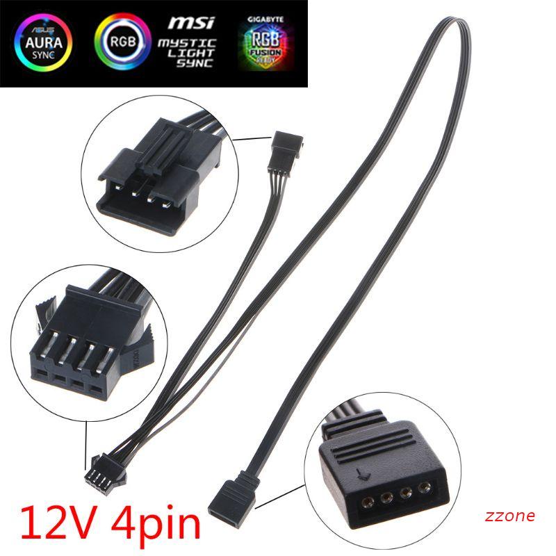 zzz Motherboard RGB SYNC Splitter 12V 4Pin RGB Fan LED Strip HUB ...
