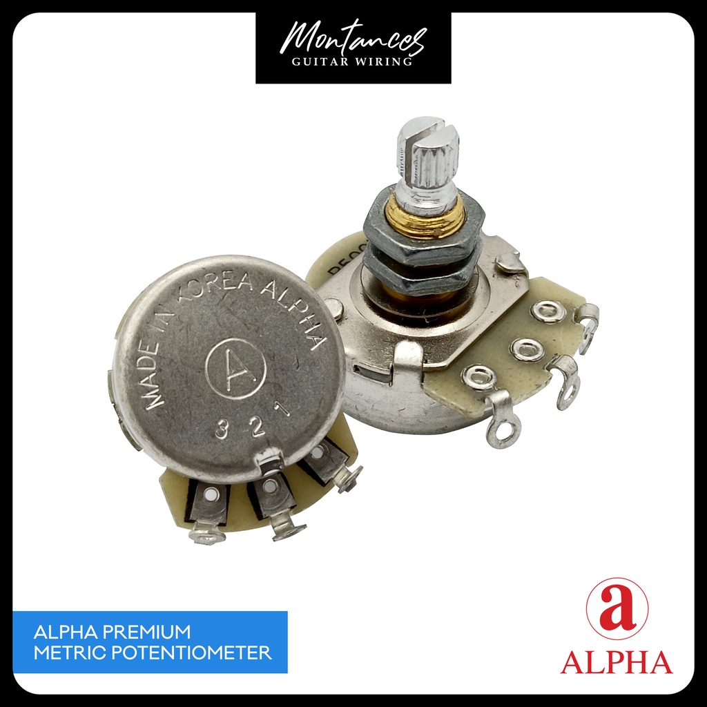 Alpha Premium Metric Full-Size Potentiometer (250K / 500K) Audio ...