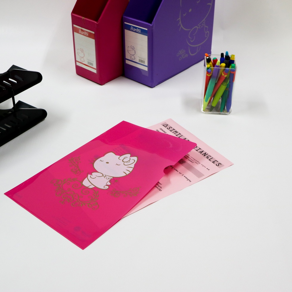 Bantex Map L Clear Sleeve Folio Map Plastic Hello Kitty Pink | Shopee ...