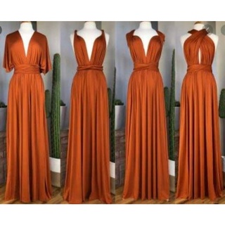 RUST ORANGE INFINITY DRESS WITH TUBE | Shopee Philippines