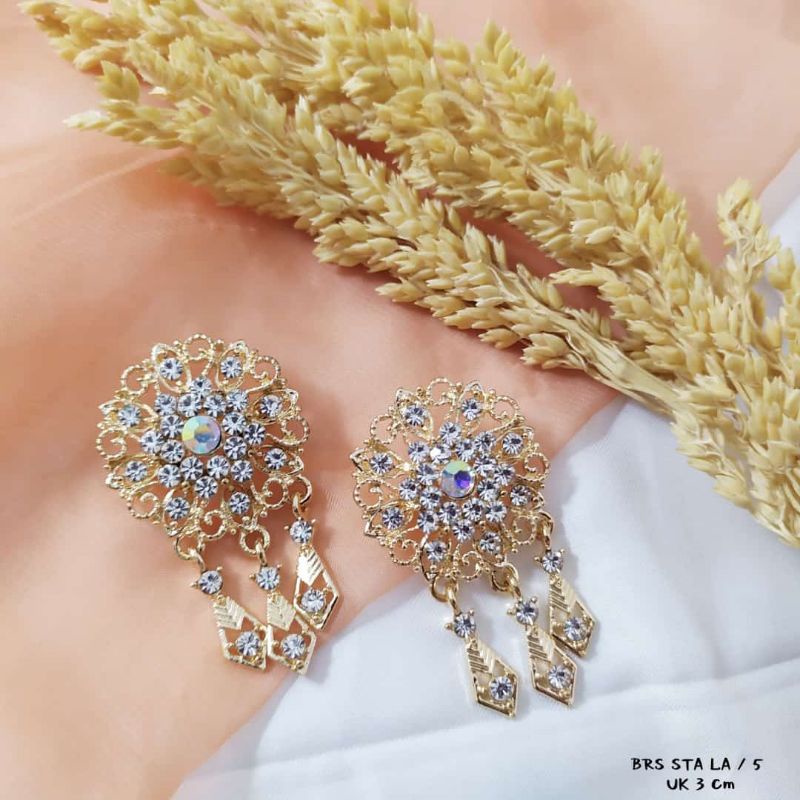 3cm Mini Jurai Hijab Brooch Hijab Women's Accessories Beautiful Jurai ...