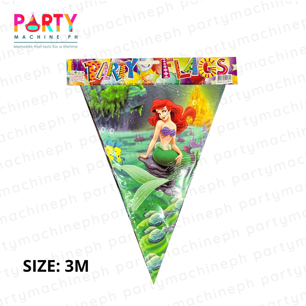 ariel banderitas / under the sea banderitas / ariel flag banner / under ...