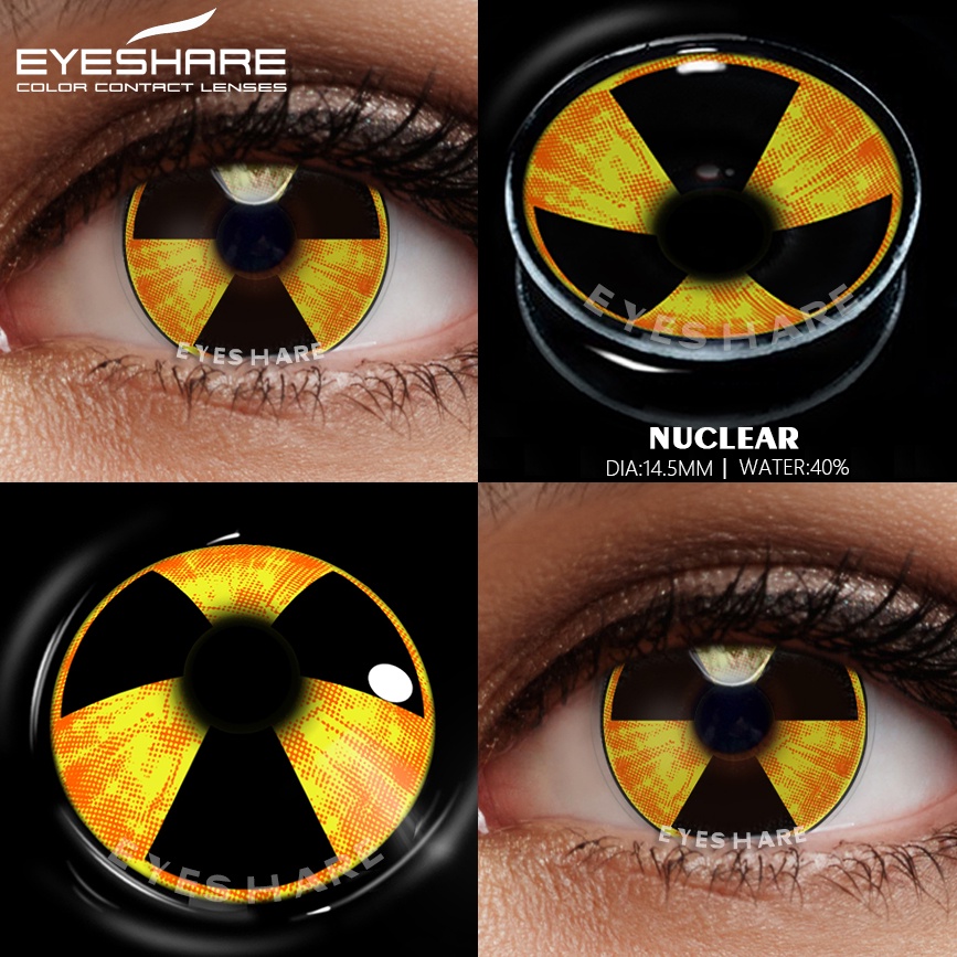 [5DD] Eyeshare 2Pcs Anime Contact Lenses Yellow Lens Demon Slayer ...