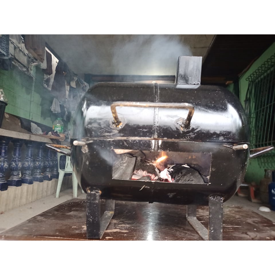 Mini Smoker Grill (w/ Stainless Grill, Stainless Food Flipper ...