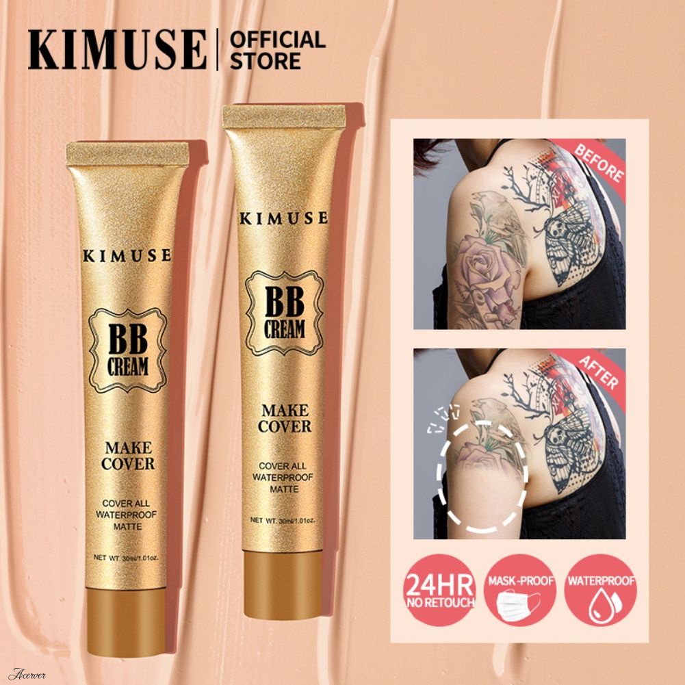 ACERVER- KIMUSE Small Golden Tube Concealer Liquid Foundation To Cover ...