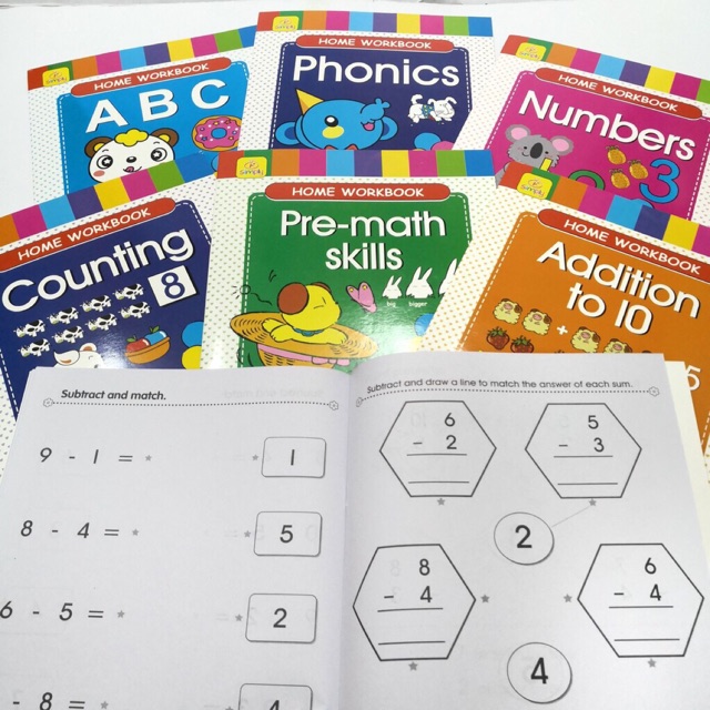 7 in 1 HOME WORKBOOK ALPHABET PHONICS MATHEMATICS ACTIVITY | Shopee ...