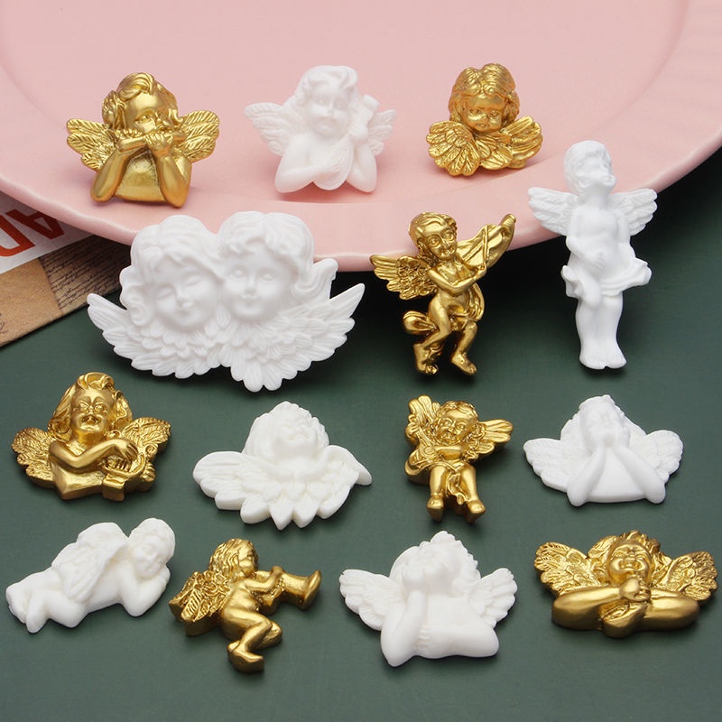 Resin Embellishments Angel Baroque Style Resin Cabochon Flatback DIY ...