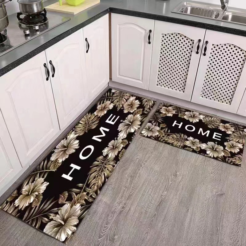 bach.shop 2pcs Kitchen mat, doormat, rug, bathroom carpet, Anti-Slip ...