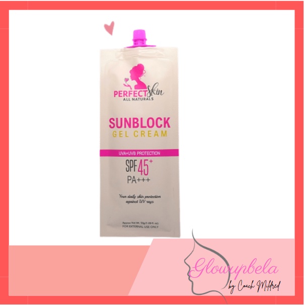 Authentic Perfect Skin Sunblock Gel Cream SPF45 50g | Shopee Philippines